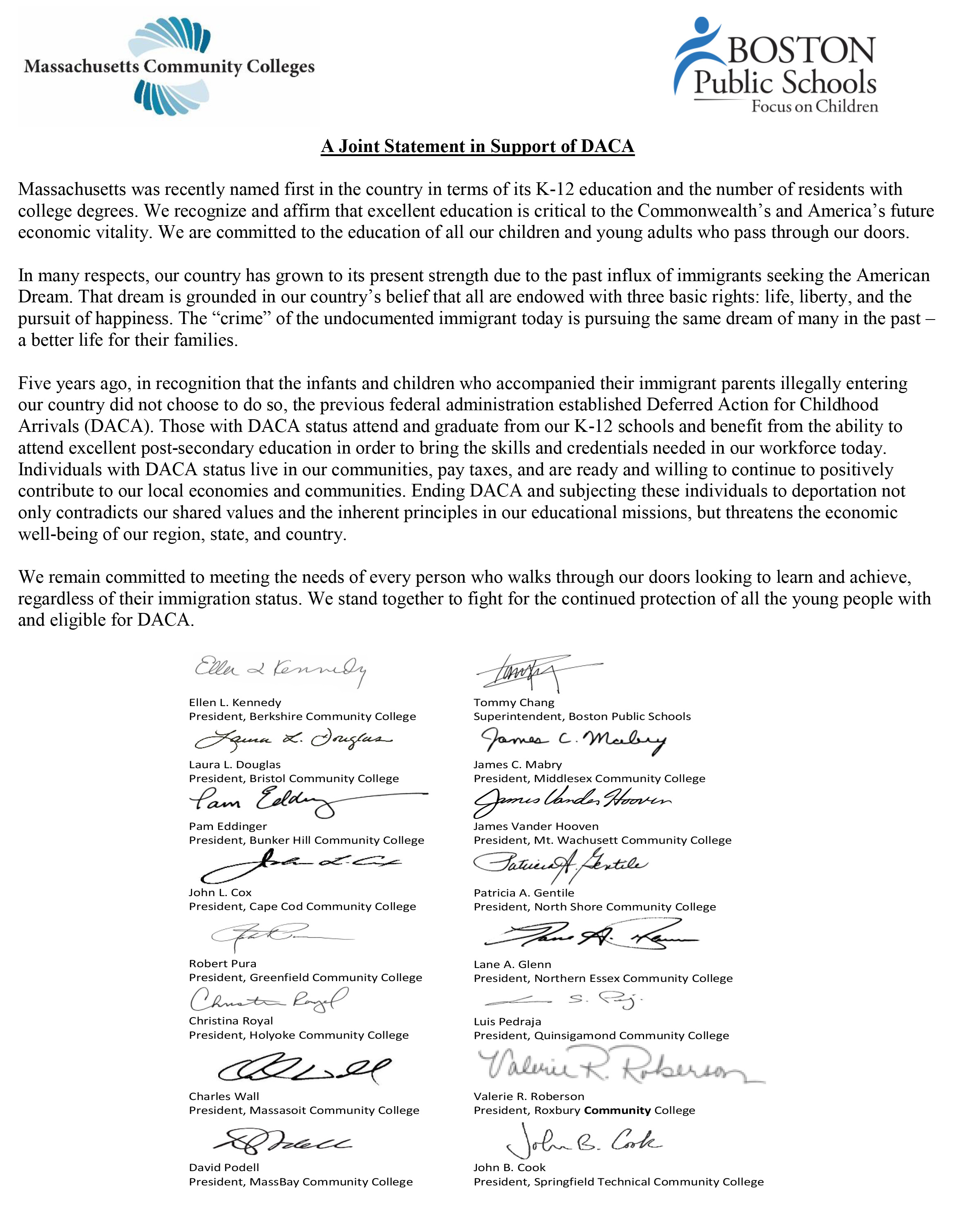 In support of DACA | Holyoke Community College